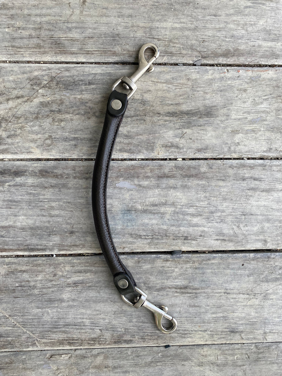 Monkey Grip Strap Brown - Rolled Leather Safety Grip | Outback Saddlery