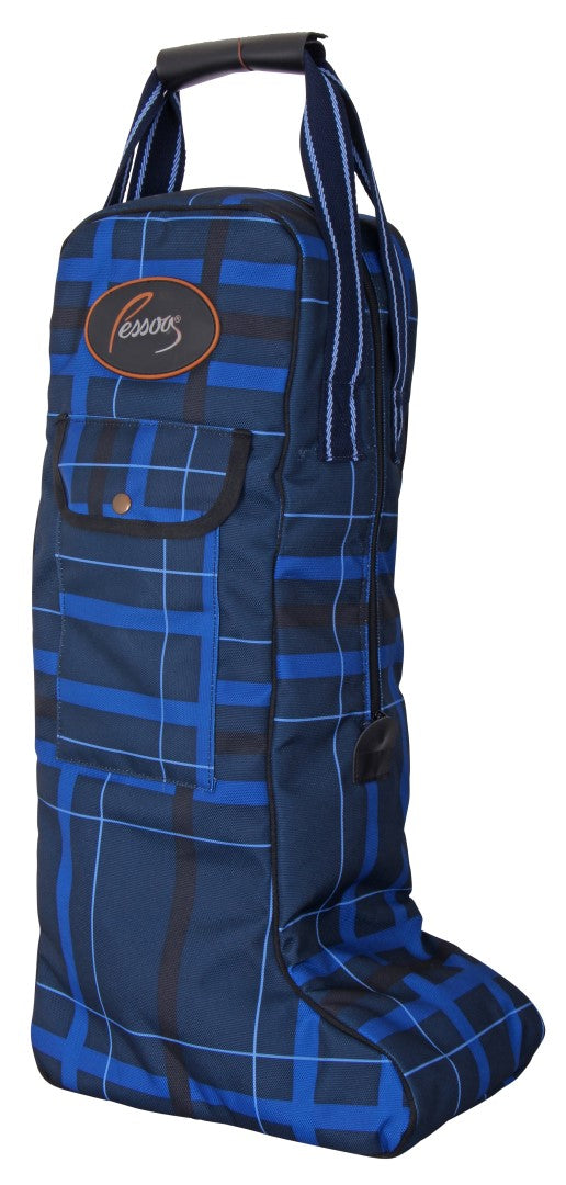 Pessoa Boot Bag Plaid - Navy/Black – Outback Saddlery